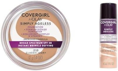 COVERGIRL+OLAY Simply Ageless Instant Wrinkle-Defying Foundation 210 ...