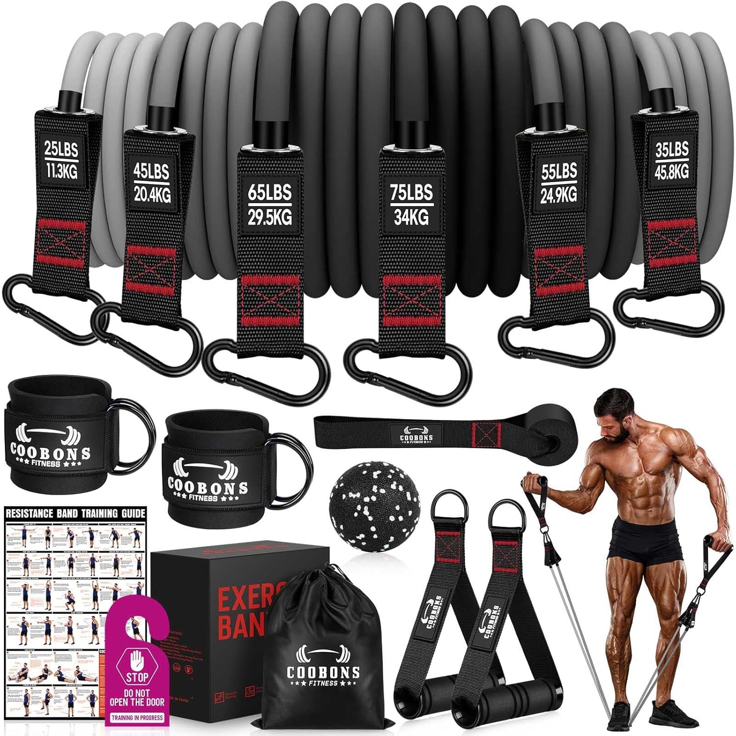 Transform Your Fitness Routine with the COOBONS 300LB Resistance Band ...